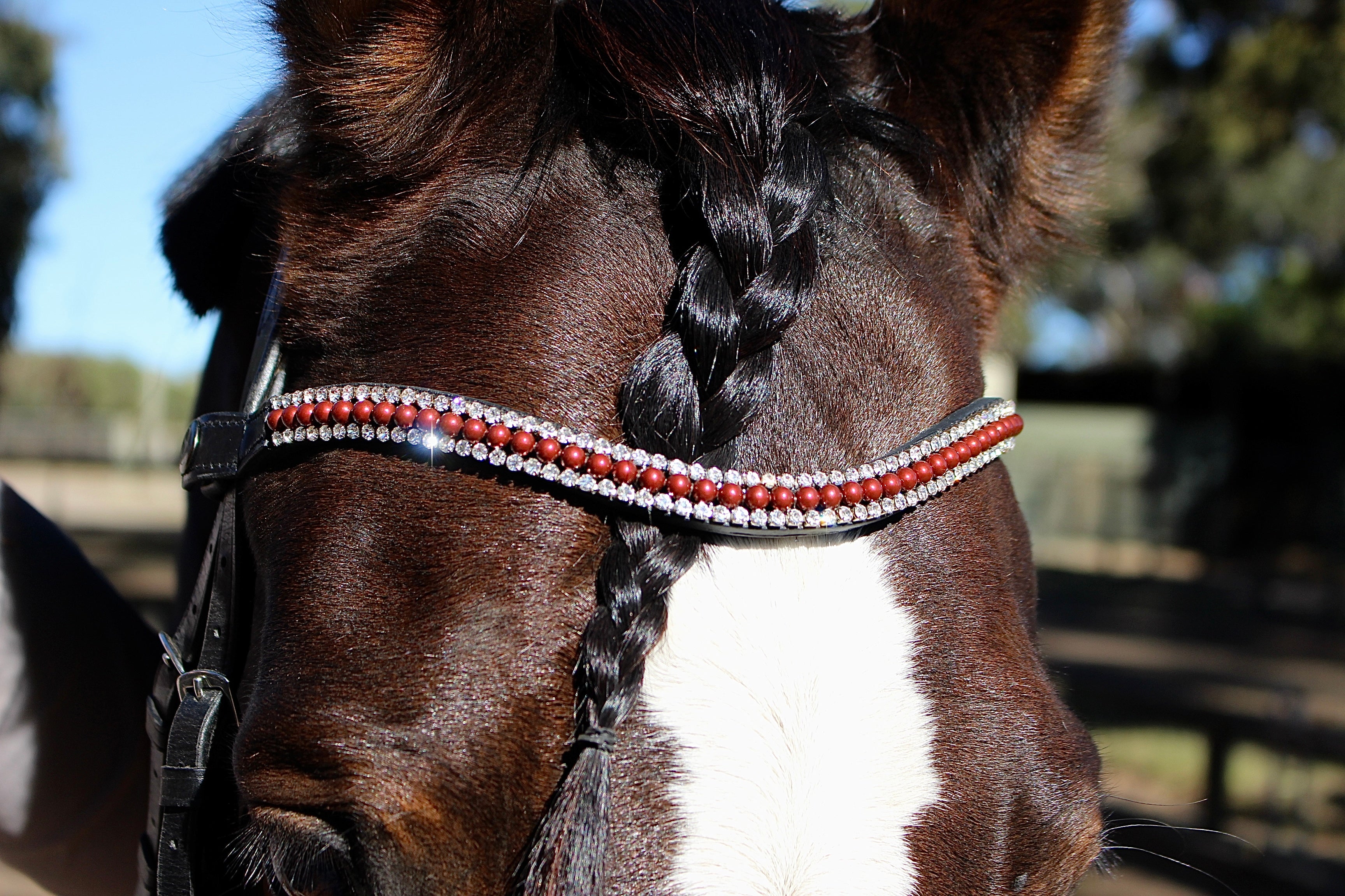 Easy-Click Browband - Dante Red*DISCONTINUED* – Saddle Co Australia